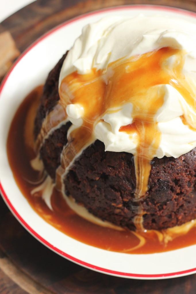 Non-Traditional Christmas Pudding with Salted Caramel and Whipped Sour ...