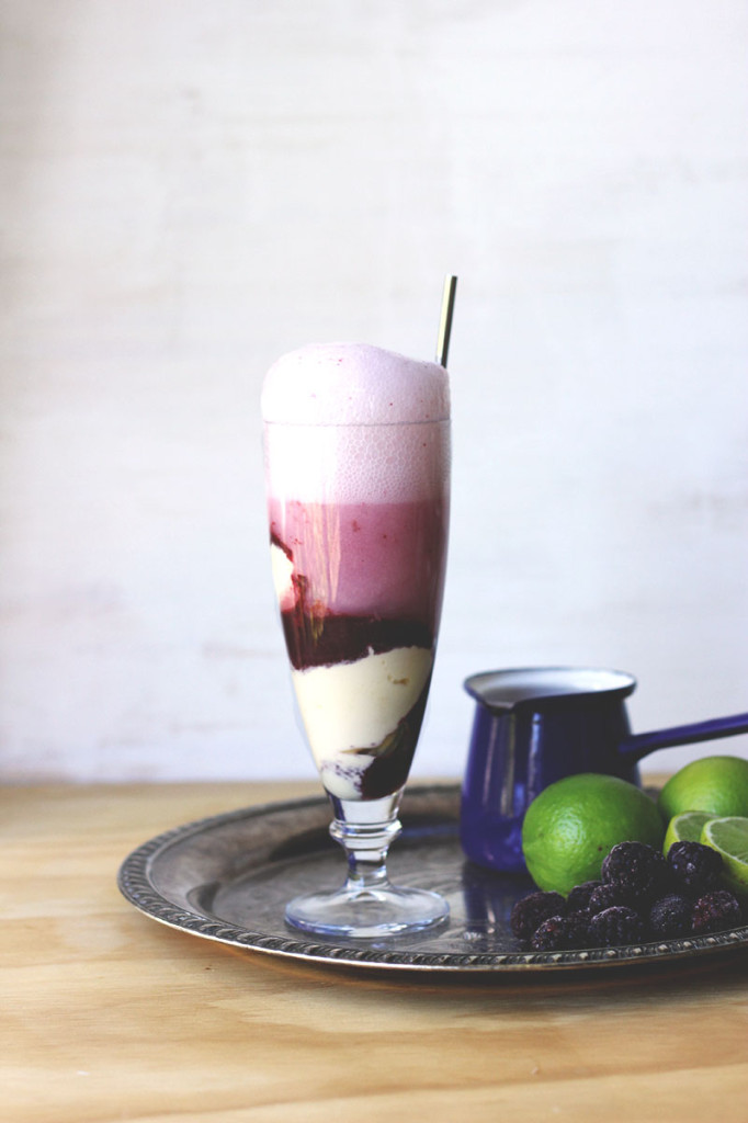 Blackberry and Vanilla Ice Cream Float | The Sugar Hit