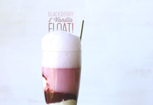 Blackberry and Vanilla Ice Cream Float | The Sugar Hit