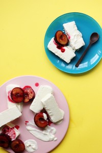 Coconut Semifreddo with Roasted Plums | The Sugar Hit