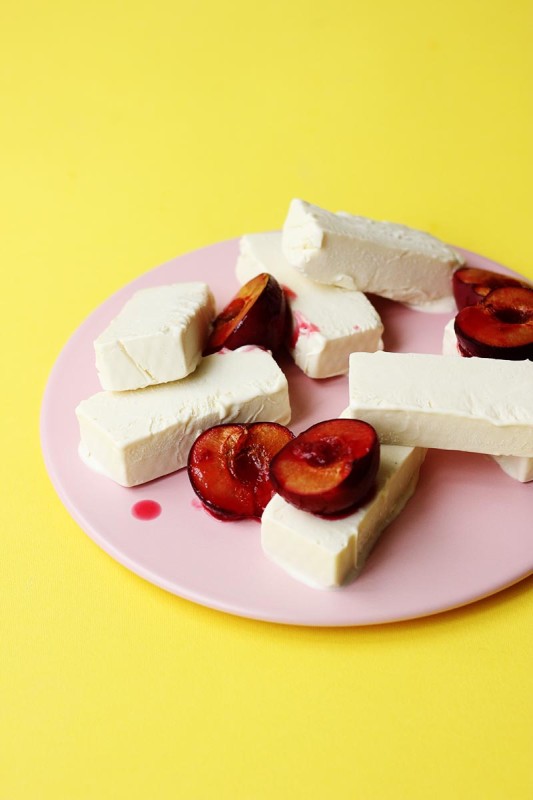 Coconut Semifreddo with Roasted Plums | The Sugar Hit