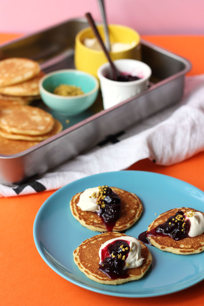Cornmeal Pikelets with Jam & Cream | The Sugar Hit