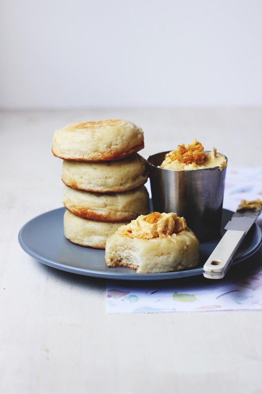 Homemade Crumpets & Honeycomb Butter | The Sugar Hit