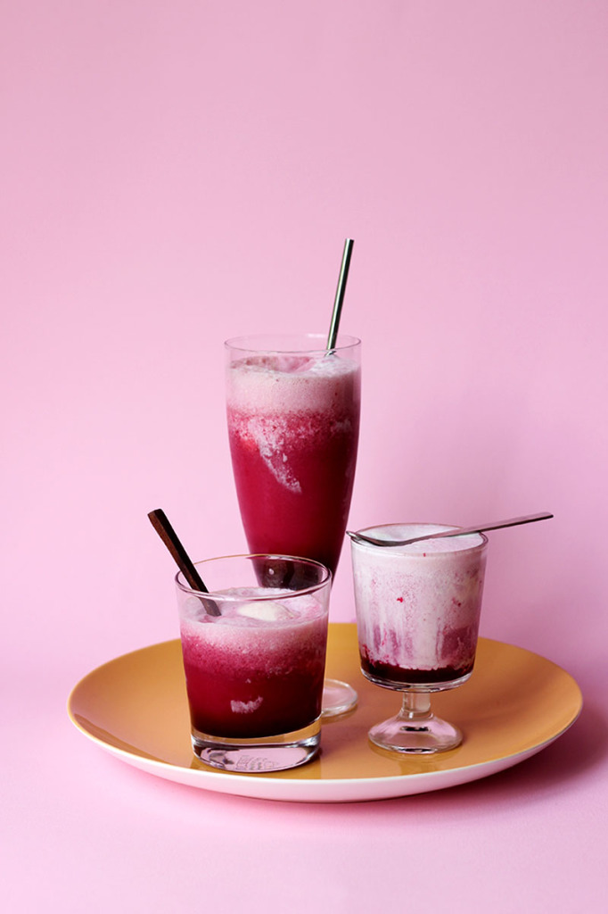 Lemon & Blueberry Ice Cream Floats | The Sugar Hit