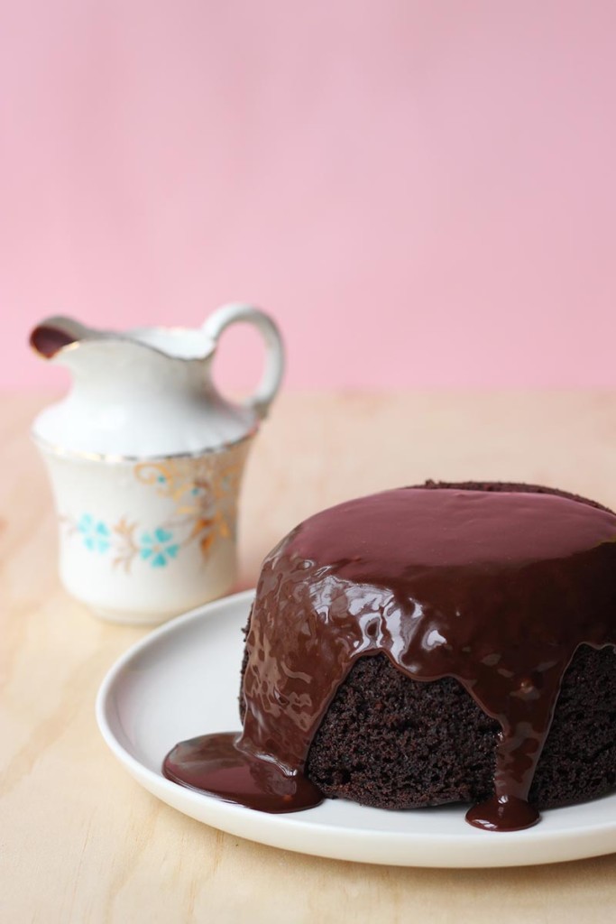 Steamed Chocolate Pudding with Choc-Hazelnut Sauce | The Sugar Hit