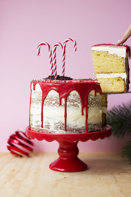 White Chocolate Peppermint Holiday Cake + GIVEAWAY! | The Sugar Hit