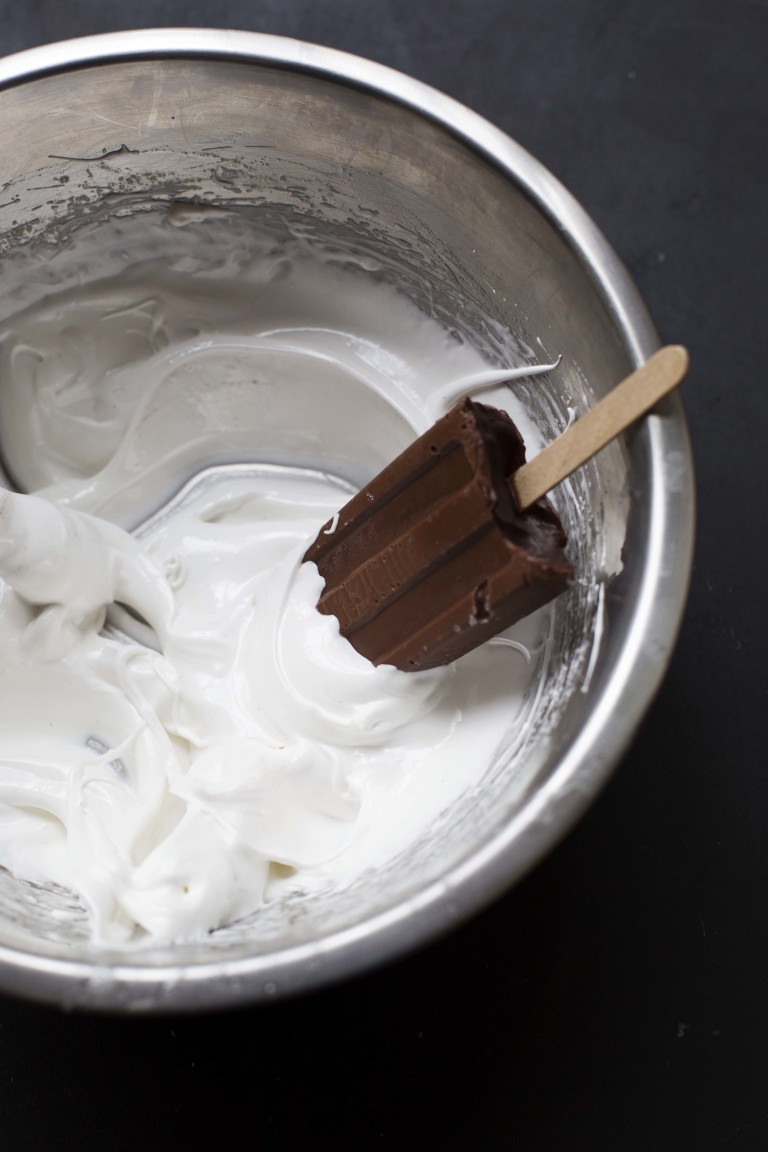 Wintermint Chocolate Torched Meringue Popsicles! | The Sugar Hit