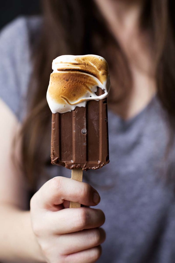 Wintermint Chocolate Torched Meringue Popsicles! | The Sugar Hit